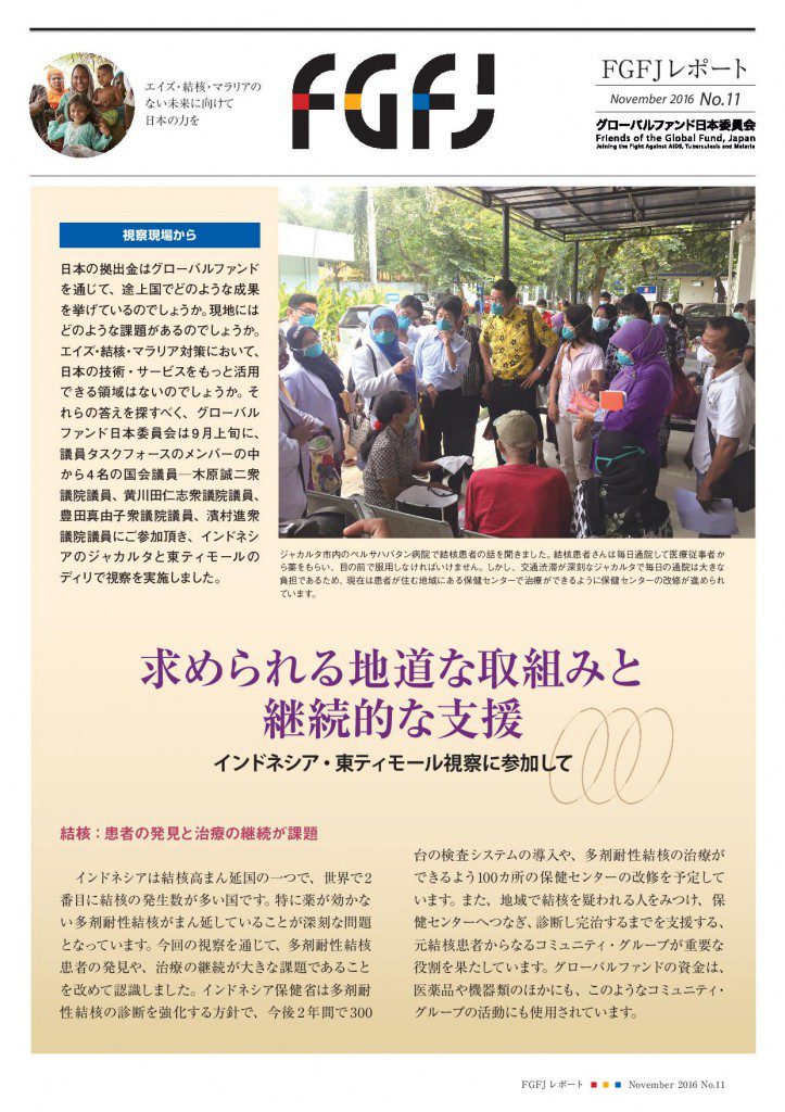 FGFJレポート11号を発行 | FGFJ - グローバルファンド日本委員会